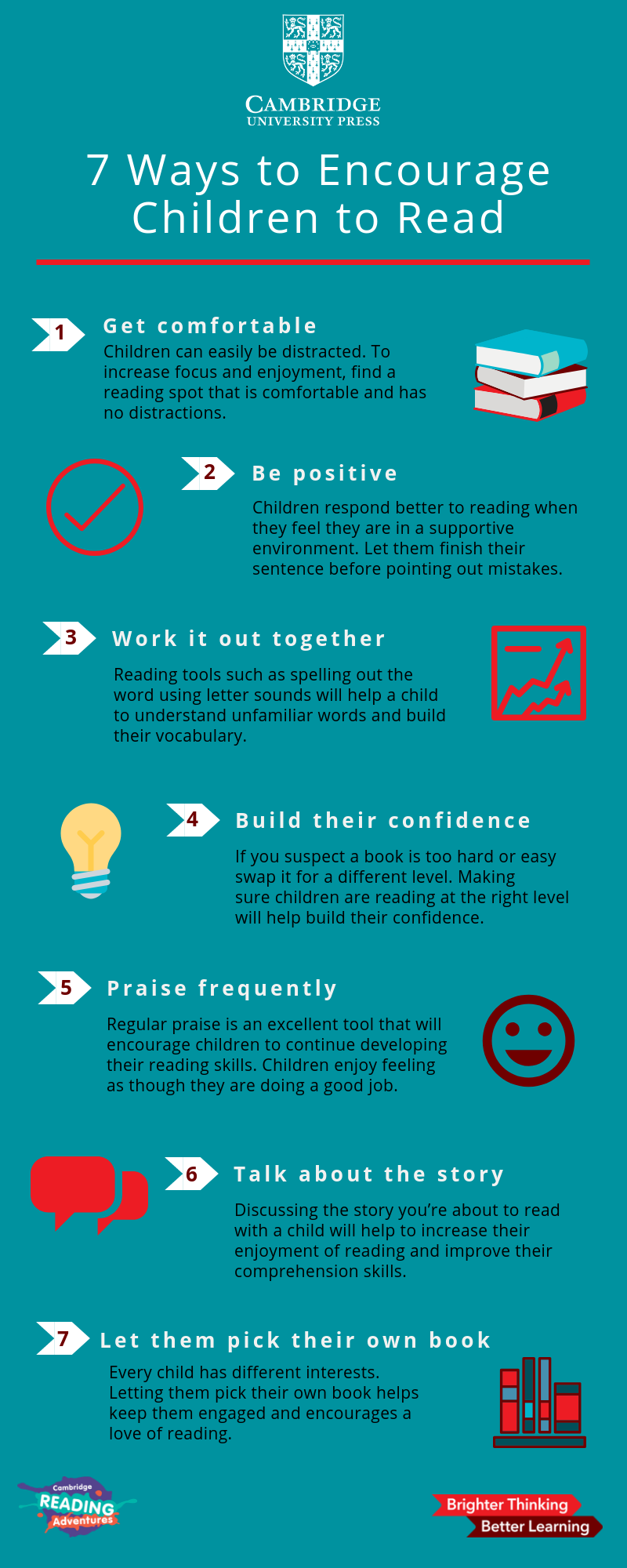 Seven Ways to Encourage Children to Read | Cambridge Seven Ways to Encourage Children to Read | Cambridge