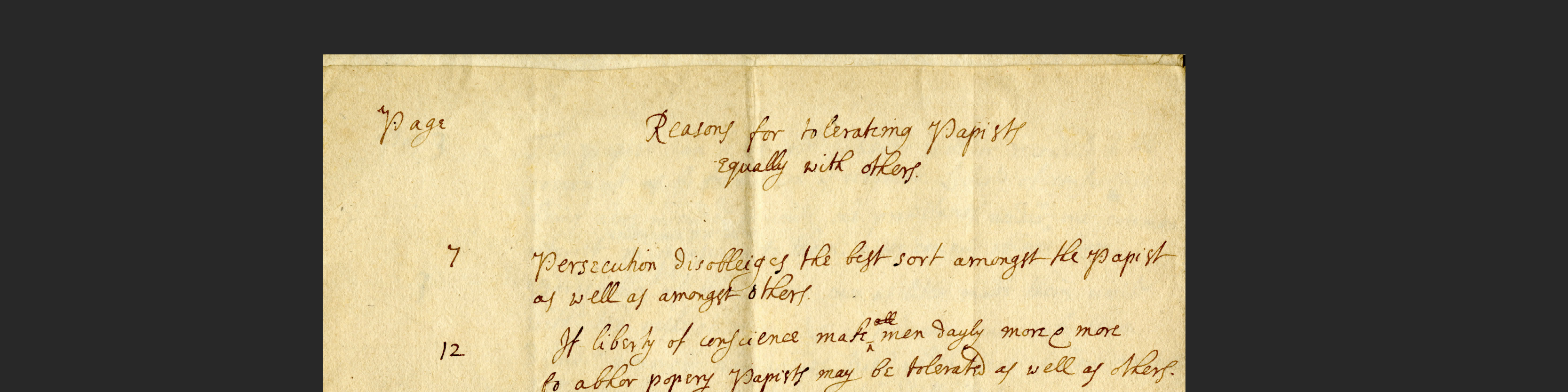 John Locke and the Toleration of Catholics: A New Manuscript « History ...