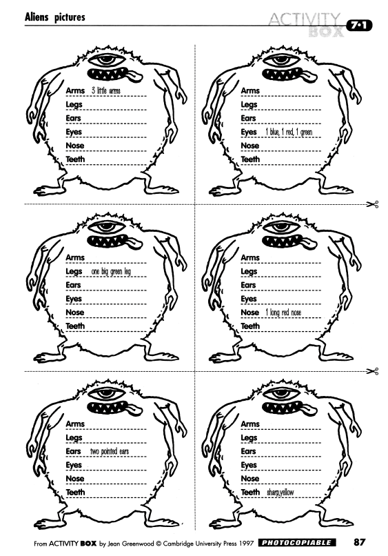 Describing appearances with aliens: classroom activity | Cambridge English