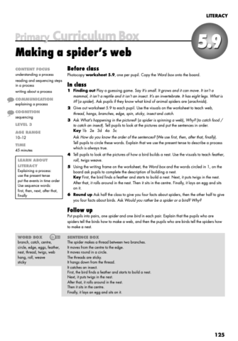 Making a Spider's Web Lesson Plan | Cambridge English