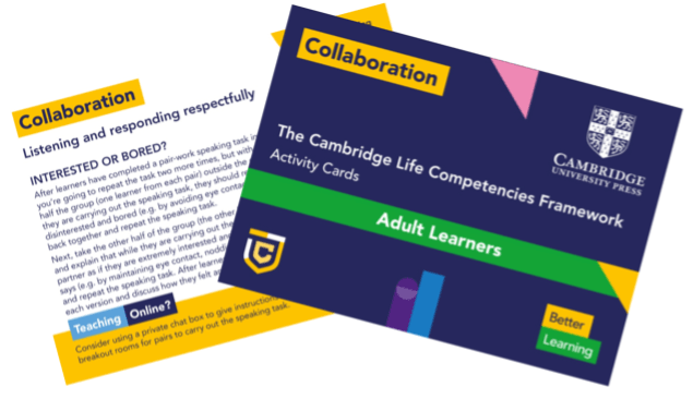 Free classroom activity cards for adult learners | Cambridge English