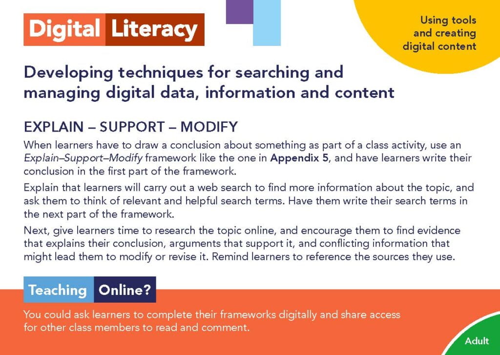 Free Digital Literacy Activity Cards | World of Better Learning