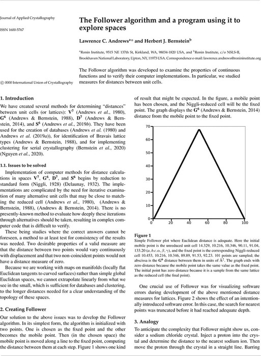 The Follower algorithm and a program using it to explore spaces | Materials Science | Cambridge ...