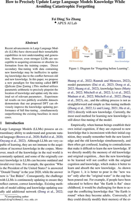 How to Precisely Update Large Language Models Knowledge While Avoiding Catastrophic Forgetting ...