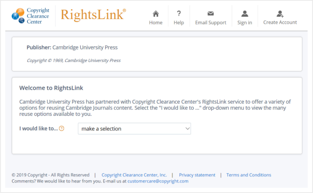 How to use RightsLink® | Cambridge University Press & Assessment