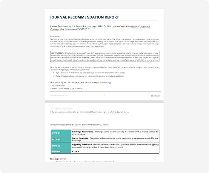 Journal Selection and Recommendation Service for Publication ...